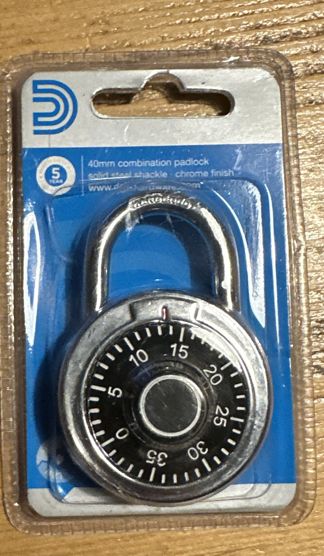 Dial Type Combination locker Padlock, Hardened Steel Shackle- 40mm ...