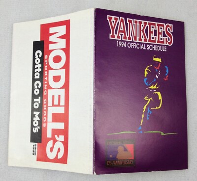 1994 New York Yankees Baseball Pocket Schedule - Modell's | eBay