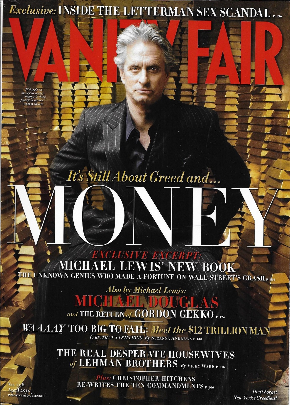 Vanity Fair Magazine Michael Douglas Alexander McQueen Larry Fink ...