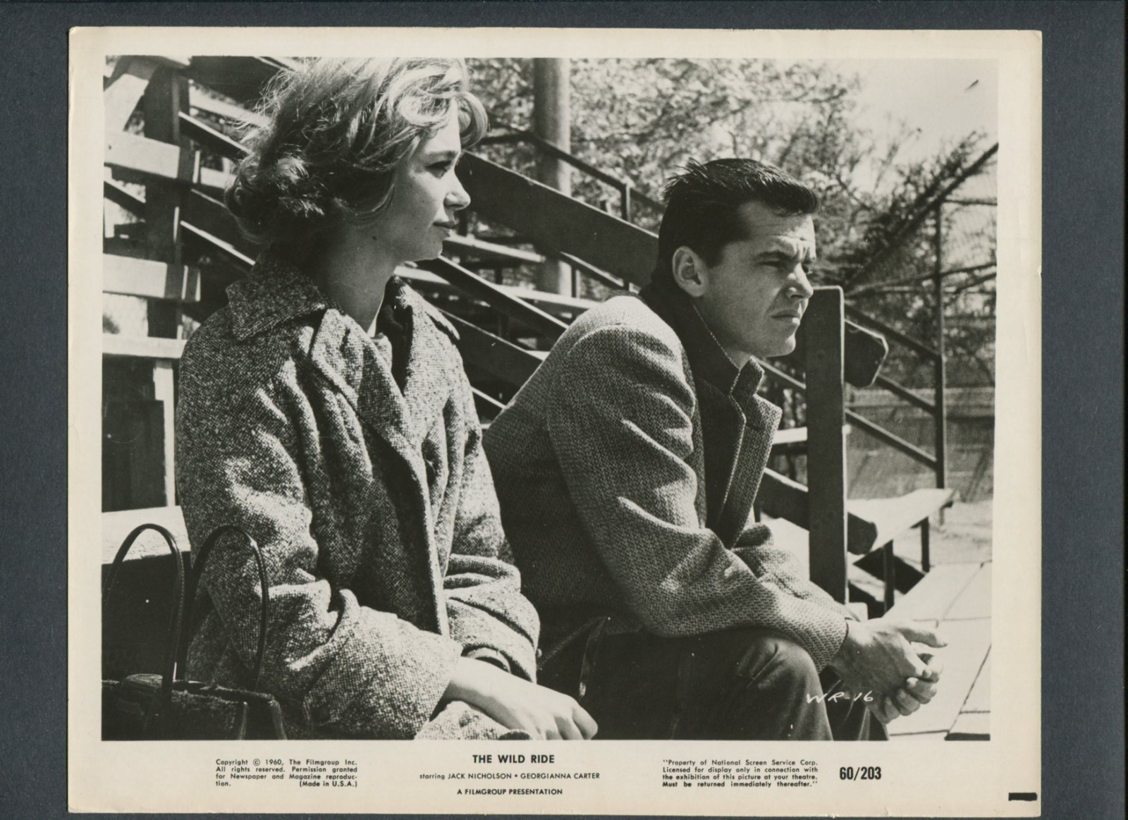 YOUNG JACK NICHOLSON + GEORGIANNA CARTER - 1960 THE WILD RIDE - RACING ...