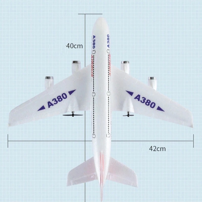 Remote Control Airbus A380 RC Plane Outdoor Aircraft Easy Fly Styrofoam ...