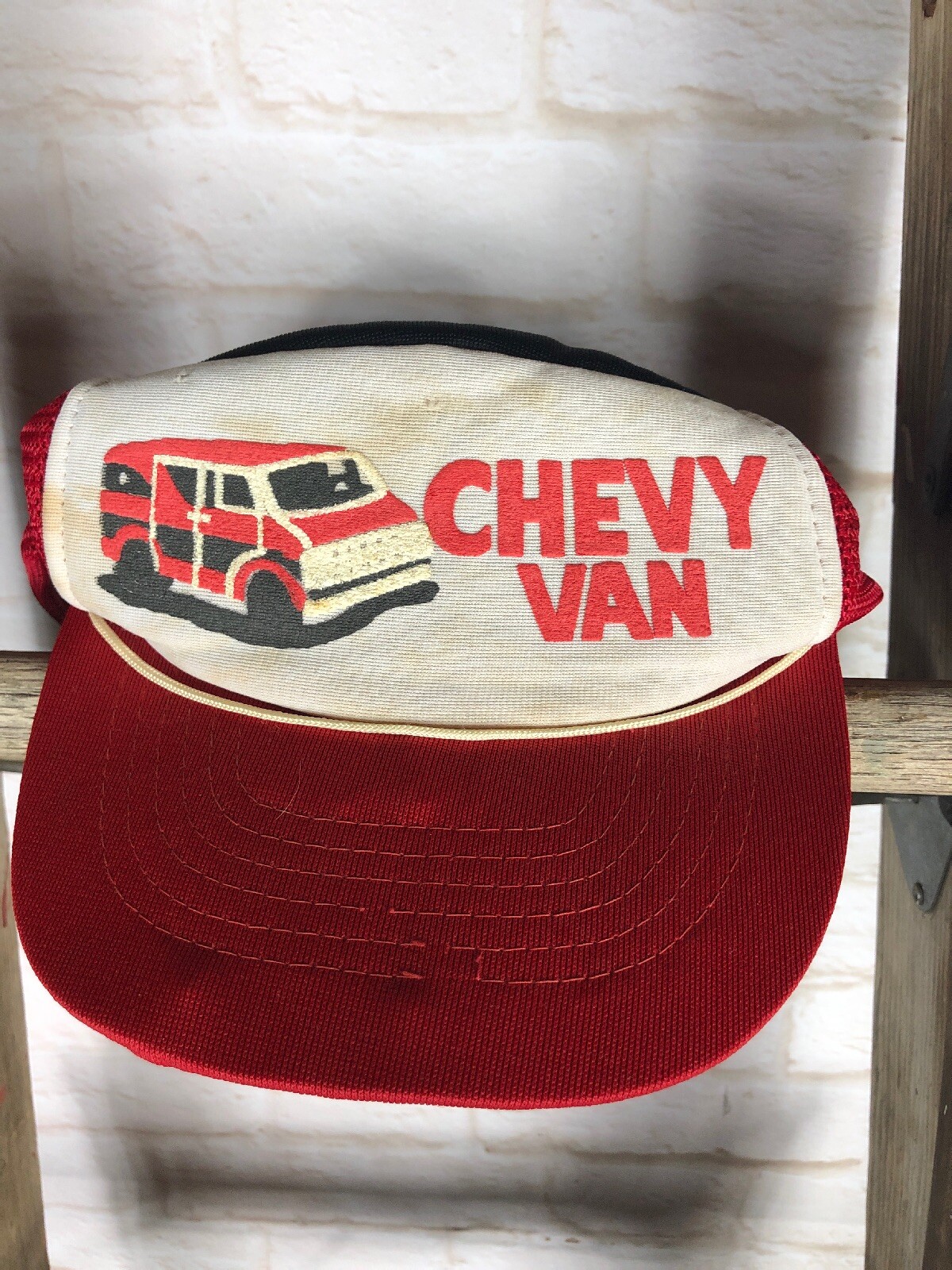 Vintage Chevy Van Snapback Hat Mesh Trucker Hat Cap U… - Gem