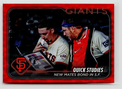 Patrick Bailey Blake Snell 2024 Topps Update #US55 Orange Crackle ...