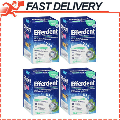 Efferdent Retainer & Denture Cleaner Tablets Minty and Fresh Clean 126 ...