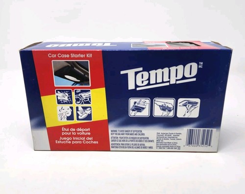 NIB TEMPO Starter Kit Sunvisor Tissue Holder Car Case w/ 2 Refill Packs ...