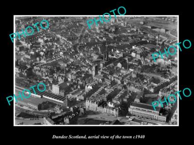 OLD LARGE HISTORIC PHOTO OF DUNDEE SCOTLAND AERIAL VIEW OF THE TOWN ...