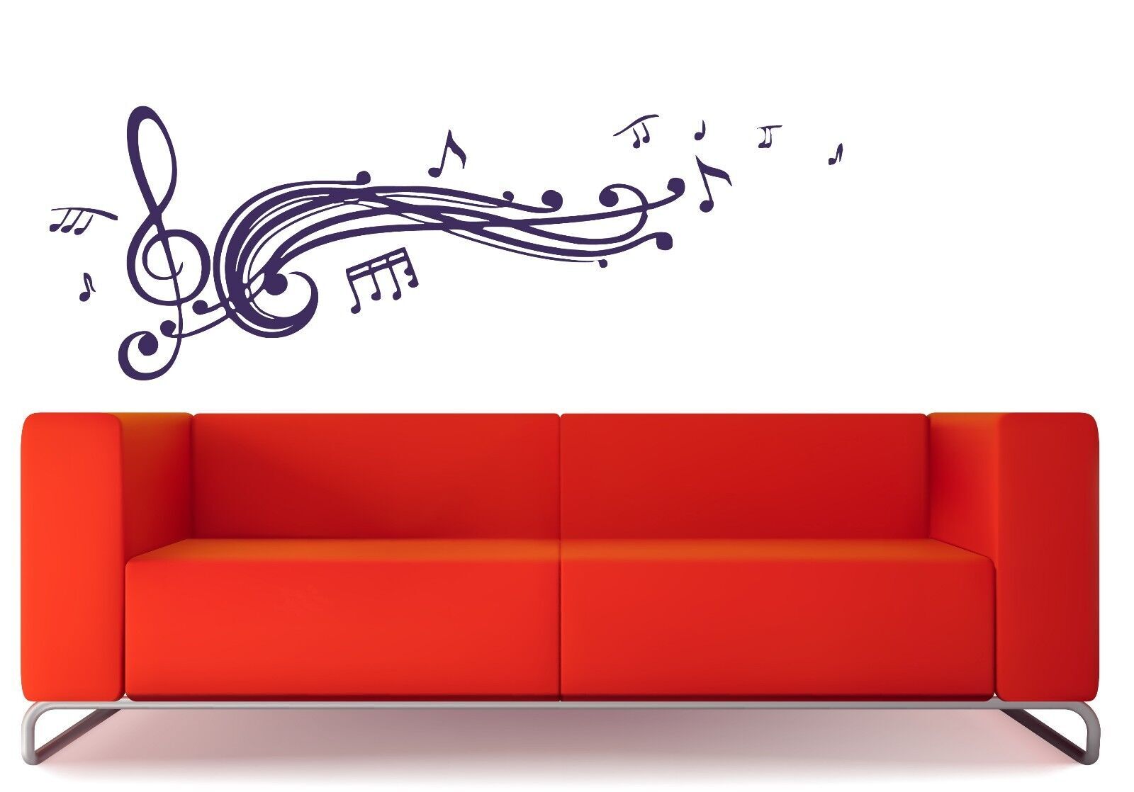 Wall Vinyl Sticker Decal Read Music Score Notes Treble Clef Decor (n310 ...