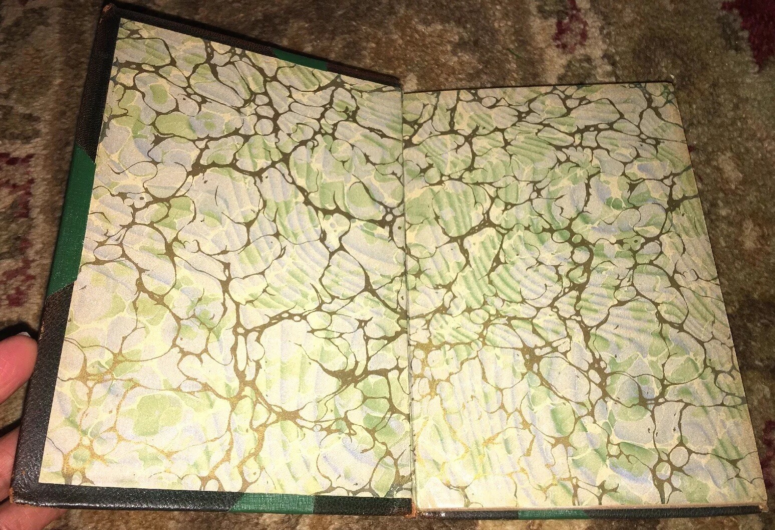 Vintage Poetry Book Everyday Poems George Elliston Fine Binding Marbled ...