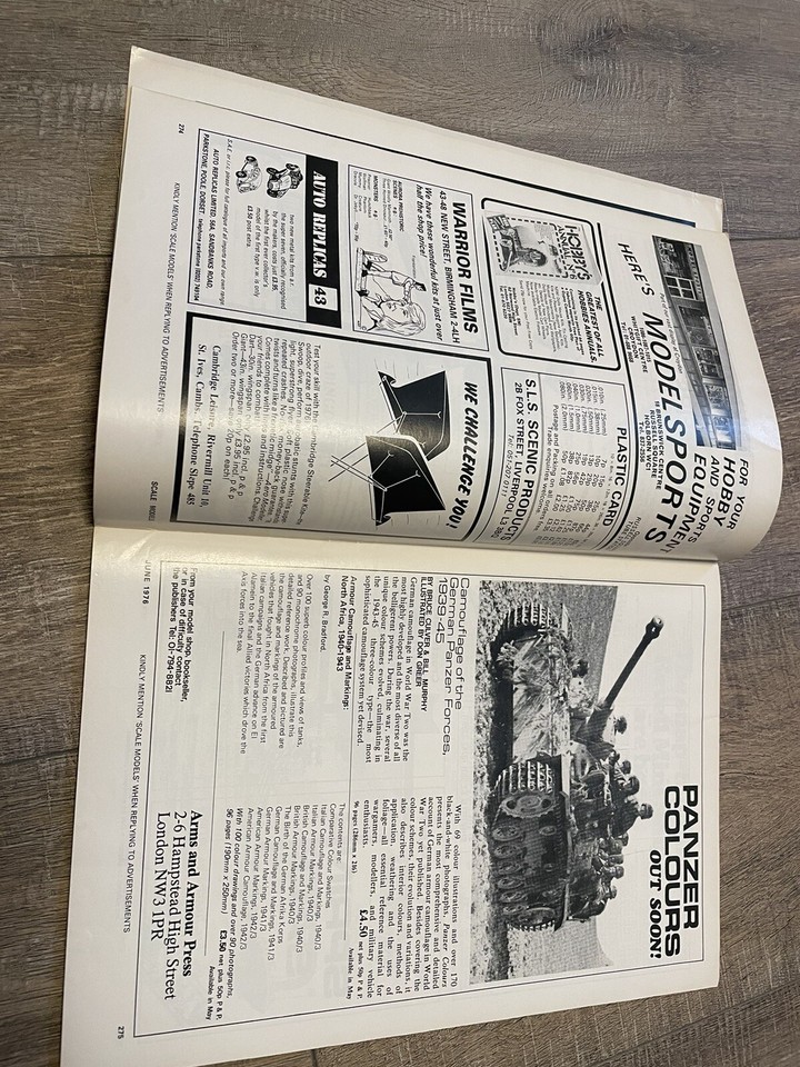 Vintage Scale Models Magazine June 1976 | eBay