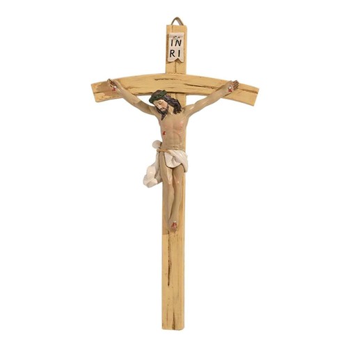 Resin Jesus Christ INRI Wall Cross Crucifix Hand-carved Holy Catholic ...