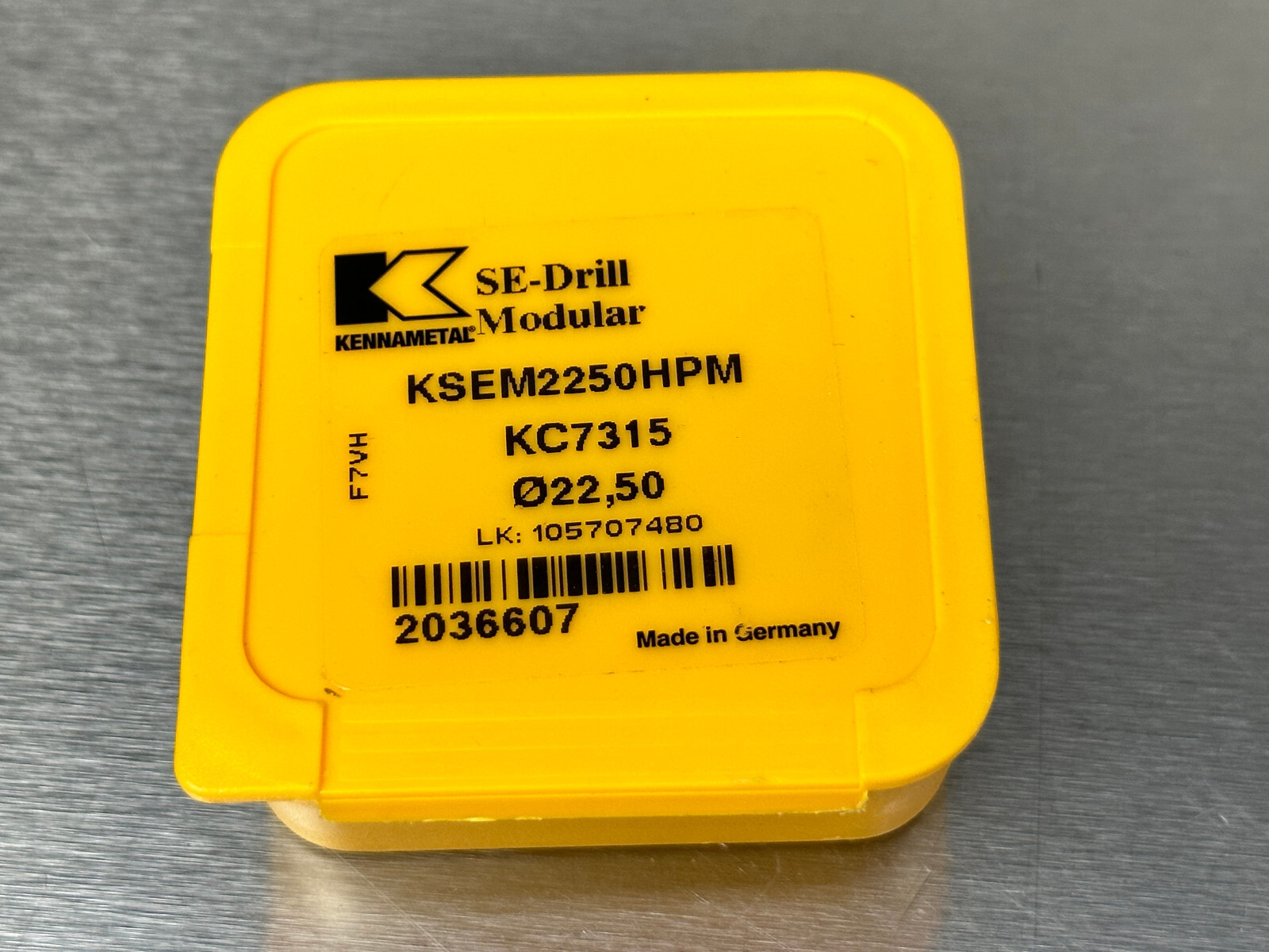 Kennametal KSEM2250HPM KC7315 Carbide Drill Insert KSEM Tip 22.5mm ...
