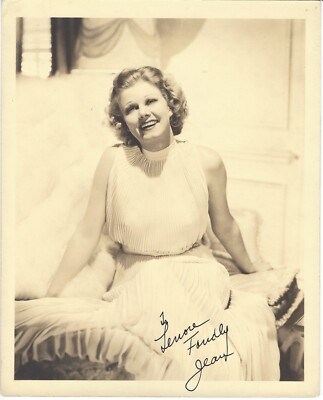 JEAN HARLOW—SIGNED PHOTO—CHAPLIN LAUREL+HARDY—CARY GRANT—BEERY—POWELL ...