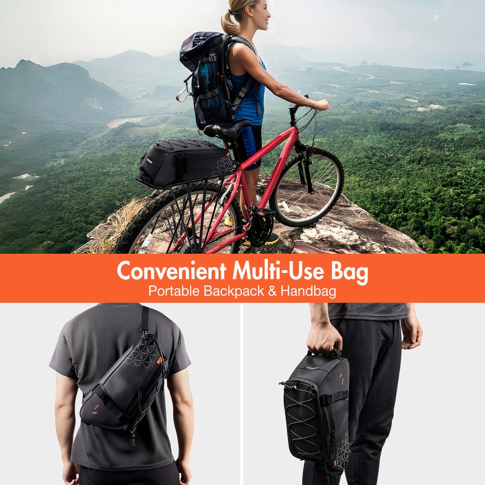8L Bike Saddle Bag Rack Trunk Pannier Luggage Carrier Bike Bag ...