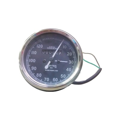Smith 10-120 Mph speedo black face black body Classic Bikes BSA NORTON ...
