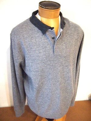 Barbour Wool Gladstone Knitted Collar Sweater NWT Small $130 Light Grey ...