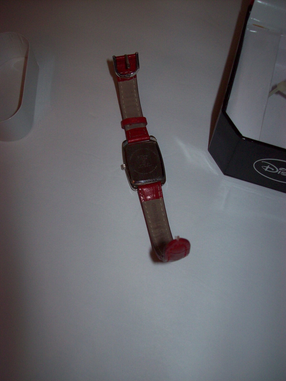 DISNEY MICKEY MOUSE PEEK-A-BOO WATCH ~Red Leather Band~New Battery w ...
