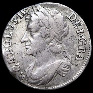 Scotland. Charles II, 1649-85. Silver 1/8 Dollar (Eighth-Dollar), 1680 ...
