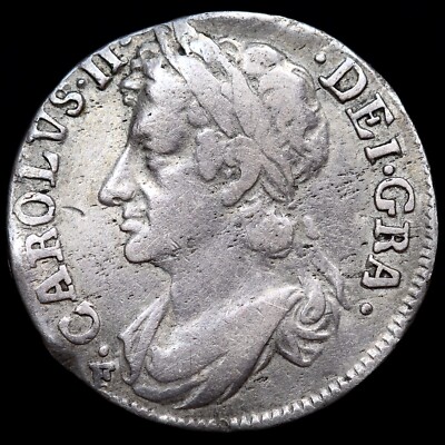 Scotland. Charles II, 1649-85. Silver 1/8 Dollar (Eighth-Dollar), 1680 ...