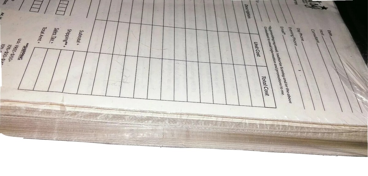 Scentsy Order Form Printable