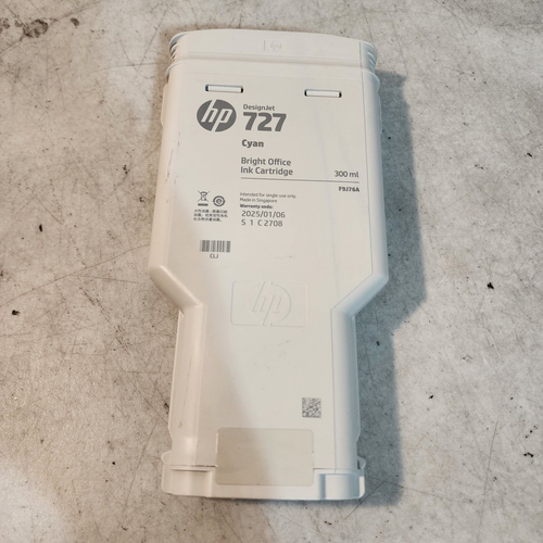 HP F9J76A 727 Cyan Ink 300ML 2025 Genuine New OeM Open Box free ship | eBay