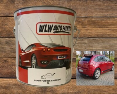 FOR CITROEN LUCIFER RED EKQ 2K SOLVENT BASECOAT CAR PAINT MIX FOR USE ...