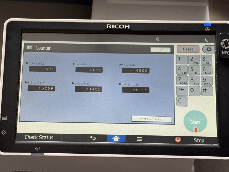 Ricoh MP C306 copier. Tested and works. 36K Print Count | eBay