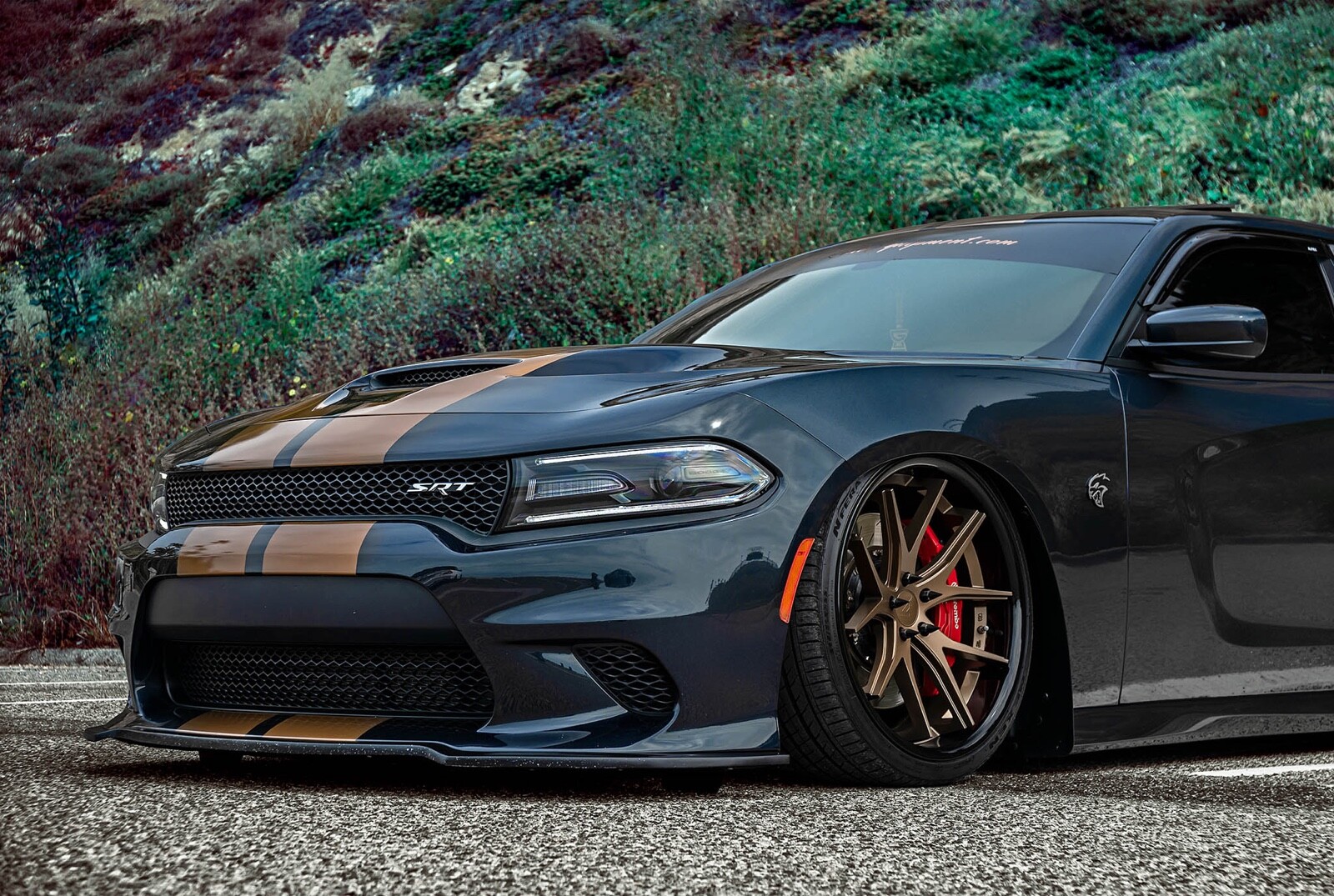 20" FERRADA FR2 MATTE BRONZE CONCAVE WHEELS RIMS DODGE CHALLENGER RT SE ...