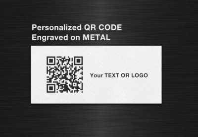 Engraved QR Code / Business Info / Logo Plaque 2 X 4 Aluminum | eBay