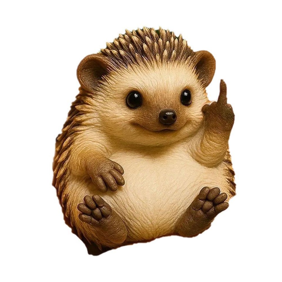 Funny Mini Middle Finger Animal Statue , Resin Garden Statue, Home ...