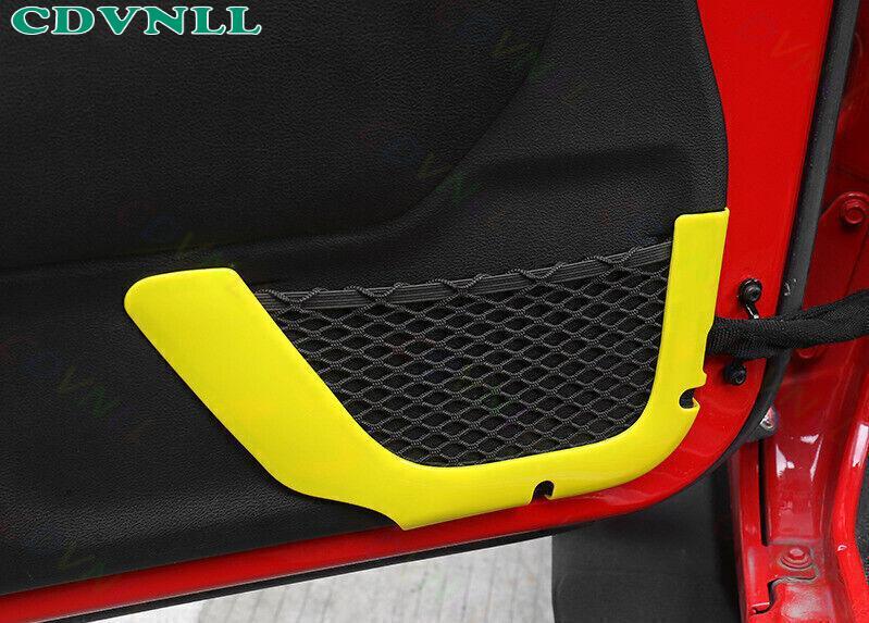 For Jeep Wrangler JK 2DR 2011-2017 Bright Yellow Inner Door Net Bag ...