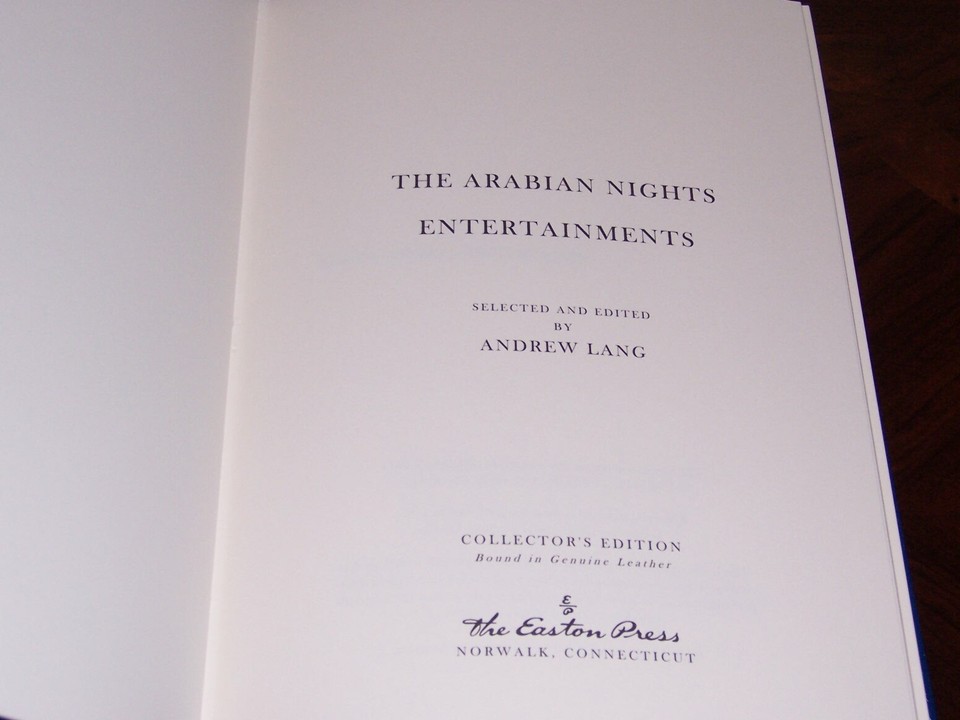 easton press The ARABIAN NIGHTS ENTERTAINMENTS selected & edited by ...