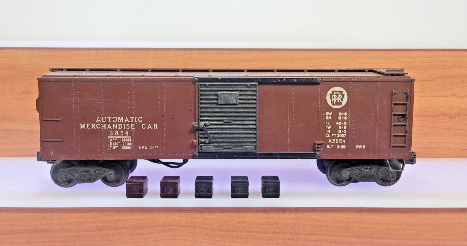 Lionel Postwar O Scale 3854 PRR Operating Merchandise Car With Box ...