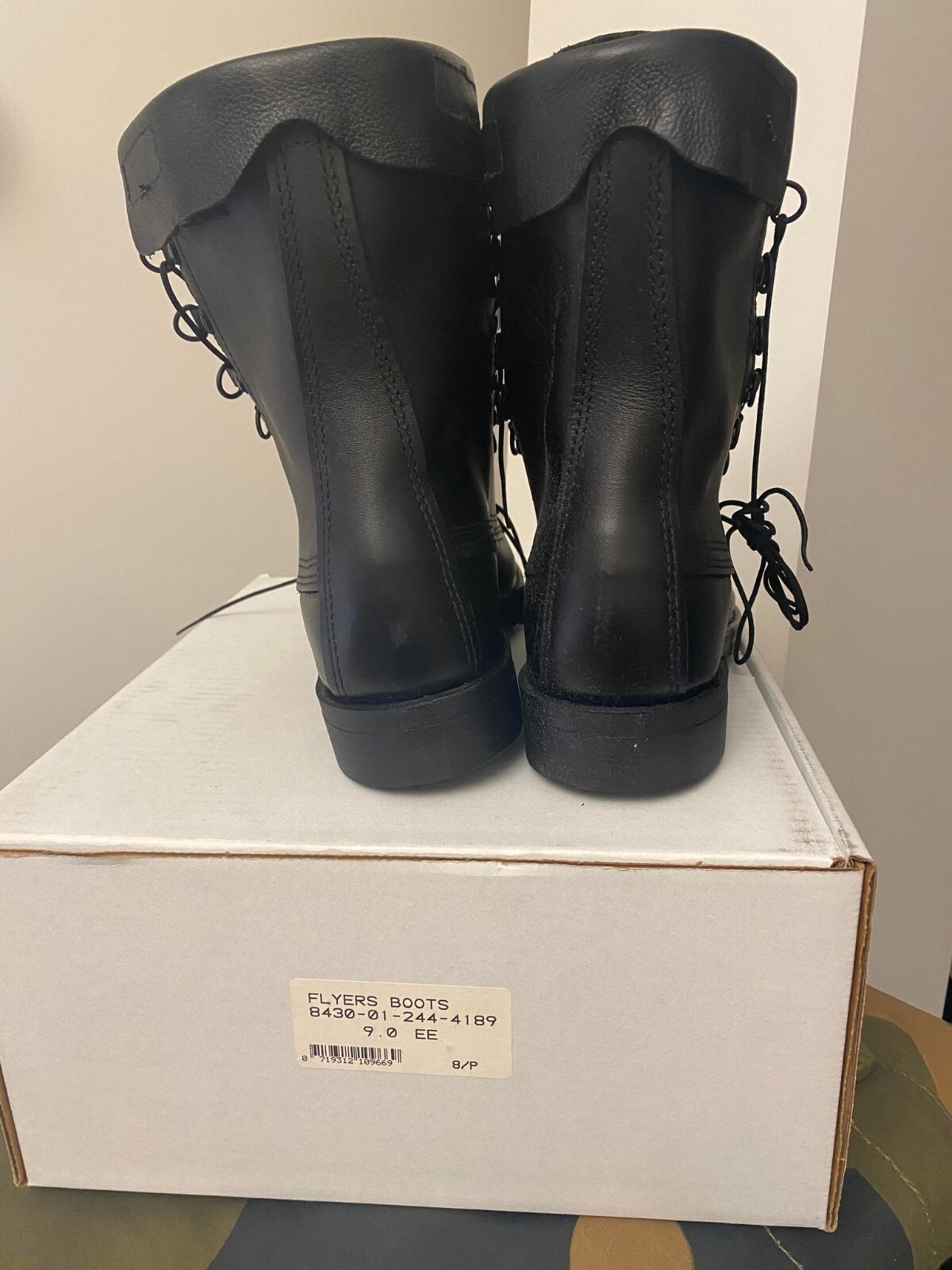 RAAF ISSUE ARMY combat BOOTS military black leather FLYERS made in USA ...