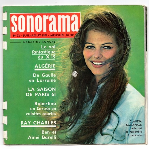 RAY CHARLES Claudia CARDINALE Sonorama N°32 juillet-août 1961 | eBay