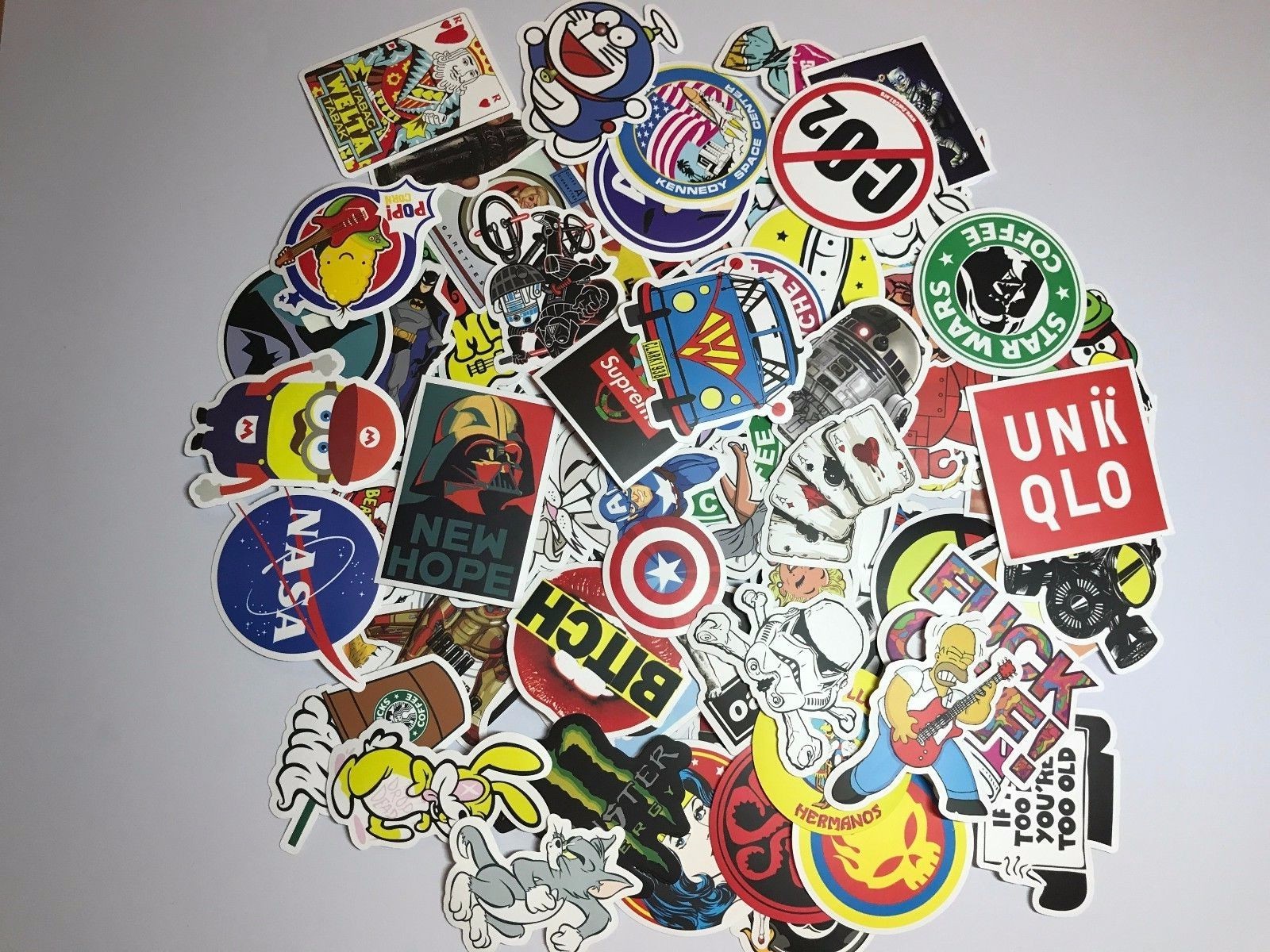 200 Skateboard Stickers bomb Vinyl Laptop Luggage Decals Dope Sticker ...