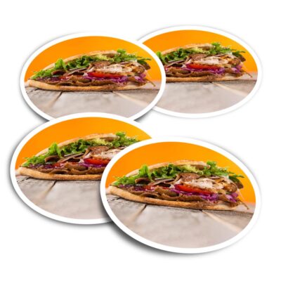 4x Vinyl Stickers Kebab Fast Food Takeaway #51274 | eBay