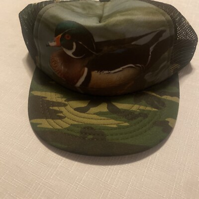 vintage duck hunting trucker mesh snapback cap | eBay