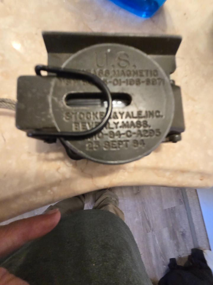Vintage Sandy-183 Military Magnetic Compass 1986 w/Pouch, Clip ...