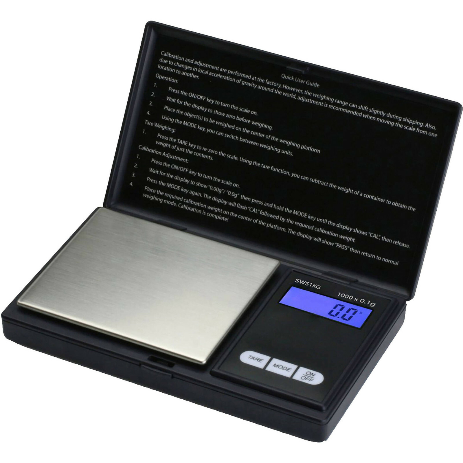 Smart Weigh Scales SWS-1000 Digital Pocket Scale 1000g Capacity- Black ...
