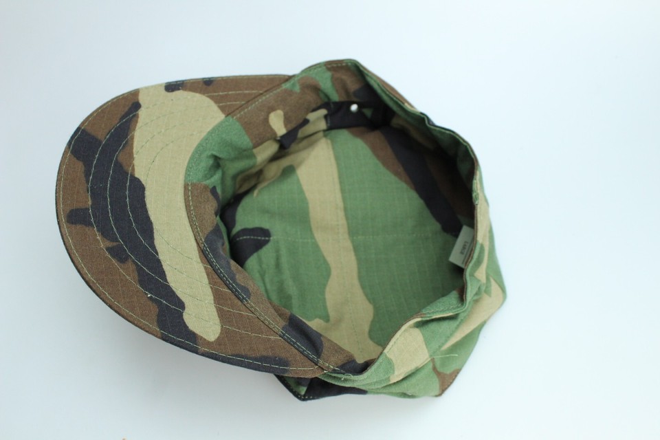 Closeout USMC Marine Garrison Cap 8 Point Utility Woodland w/ EGA - USA ...