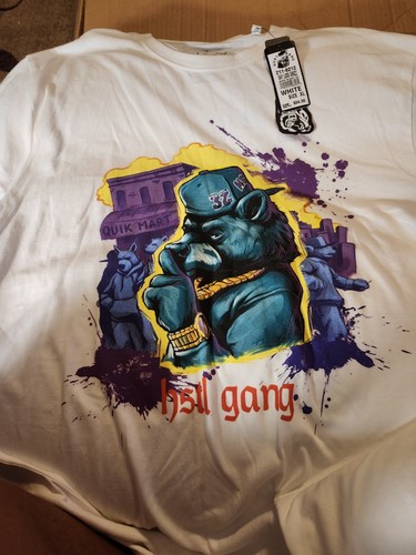 Hustle Gang Men's XL Graphic Design T shirt White, Say Less Grizz New ...
