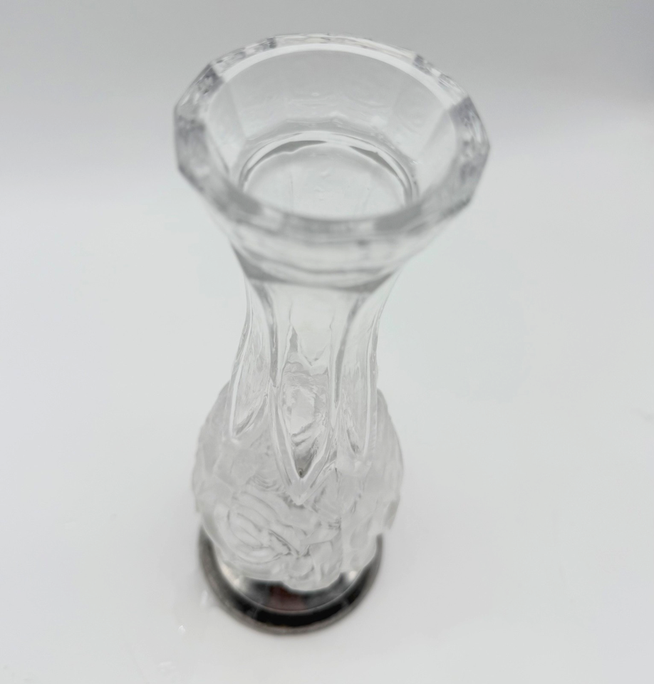 Vintage William Adams Lead Crystal Frosted Rose Bud Vase, West Germany ...