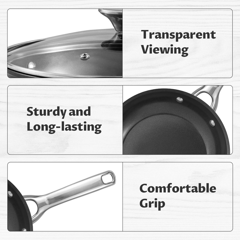 Induction Cookware Set 15-Piece, Pots and Pans Set Non Stick with ...