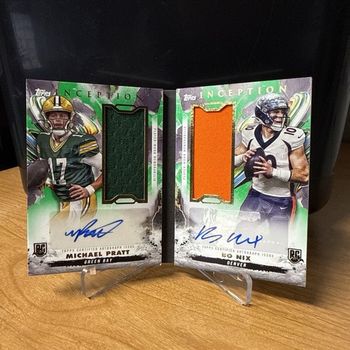 2024 Topps Inception Michael Pratt Bo Nix Booklet Dual Rookie Relic ...