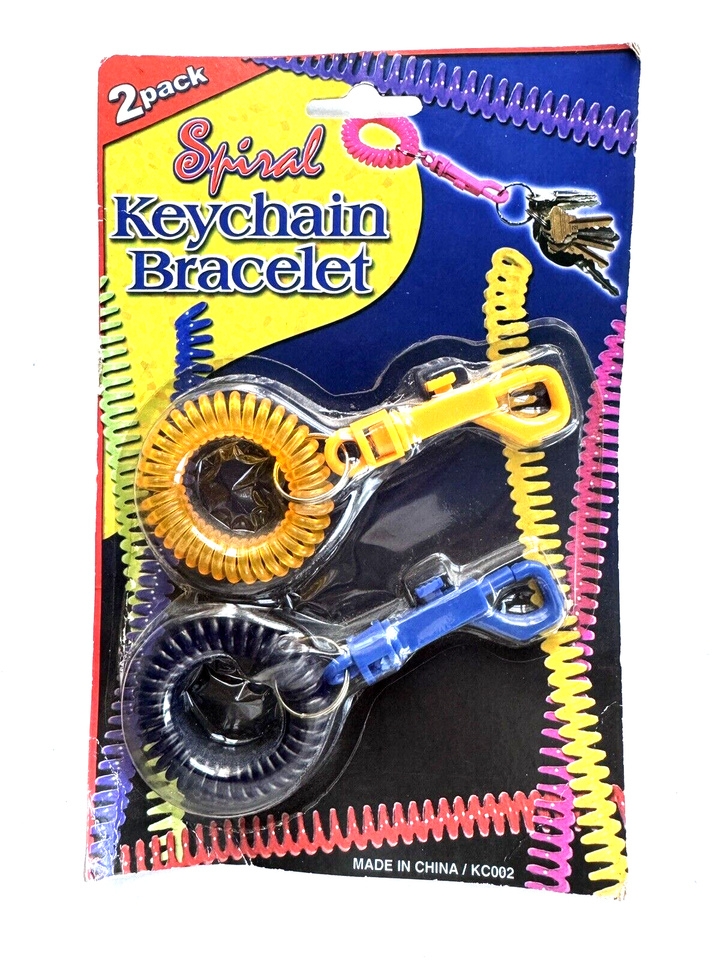 2pcs Wrist Coil Keychain Car Key Holder Key Ring Hook Bracelet Plastic ...