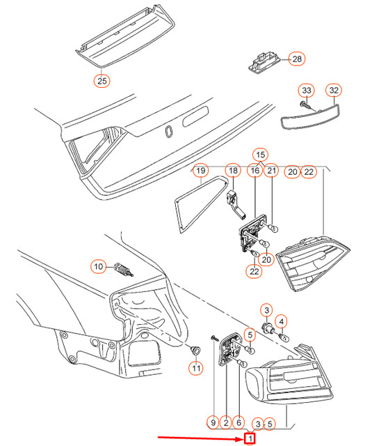 Audi A4 Avant Rear Right LED Taillight 8K9945096D OEM for sale online ...