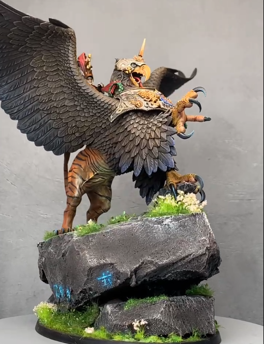 Warhammer AOS Battlemage on Griffon Freeguild General on Griffon ...
