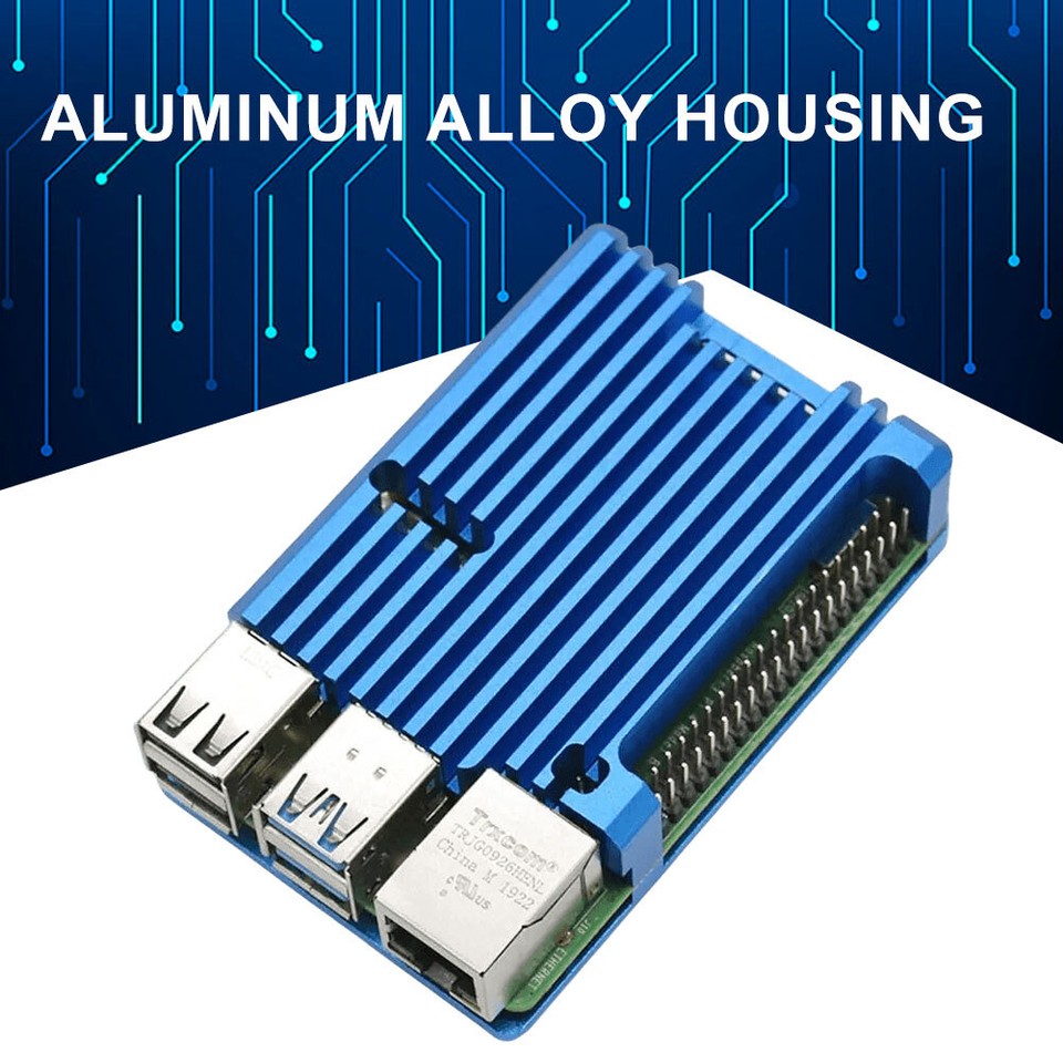 _ Metal Housing with Heatsink with Silicone Thermal Pads for RPI ...