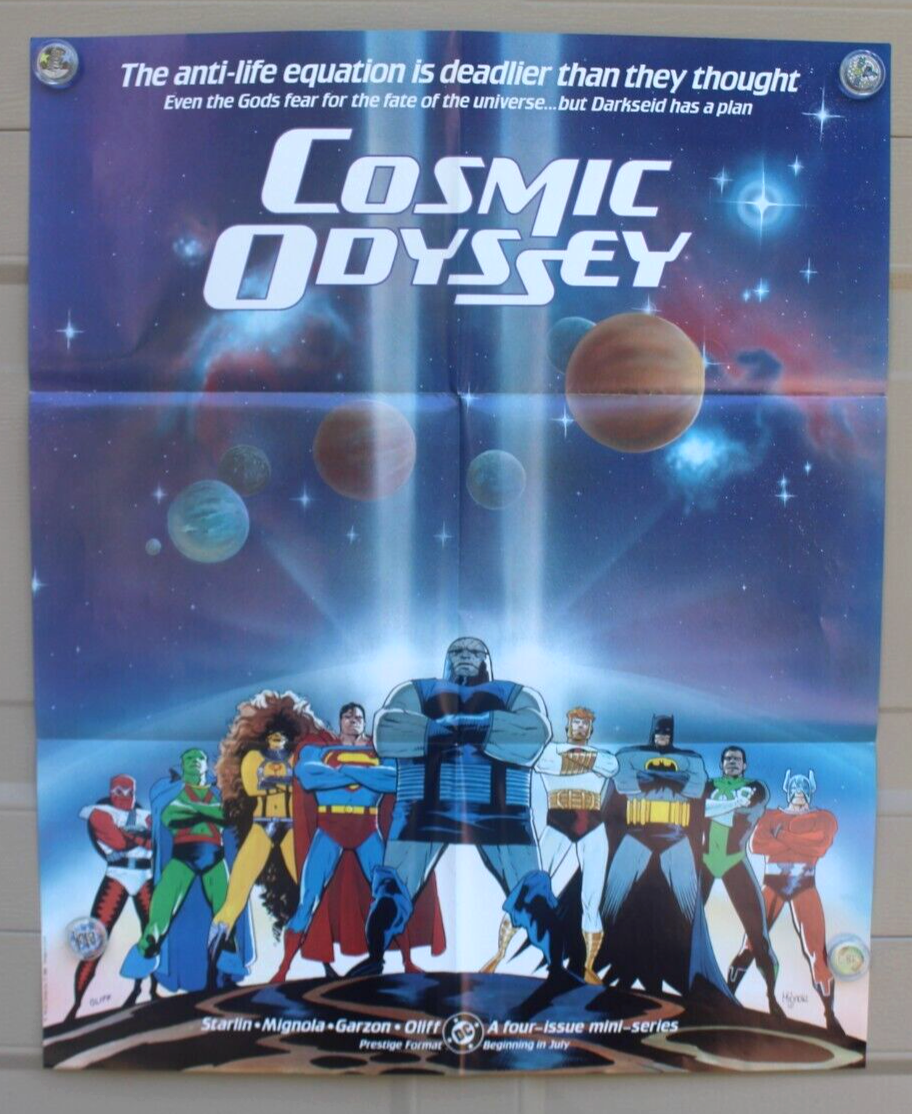 DC Cosmic Odyssey Promotional Poster +FREE COMIC Superman Darkseid 1988 ...