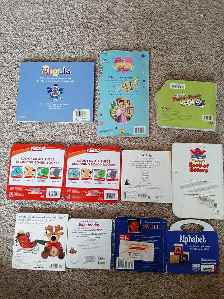 lot preschool educational board books Playskool Barney Scholastic DK ...